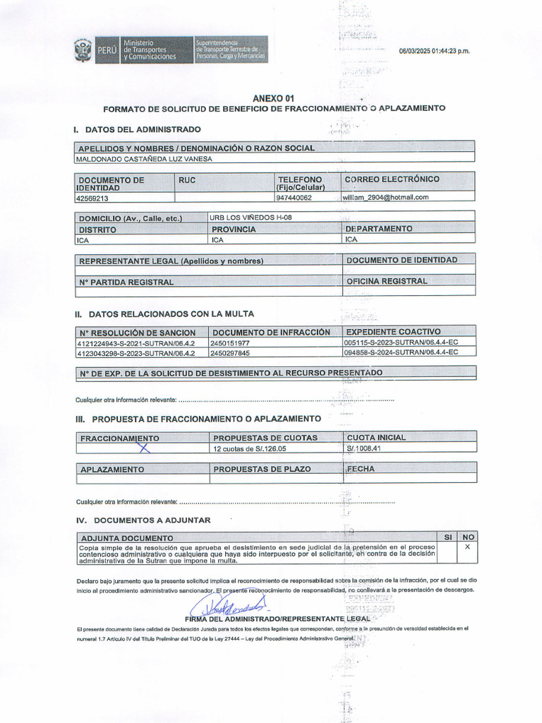 FRACC COA 42569213 | PDF