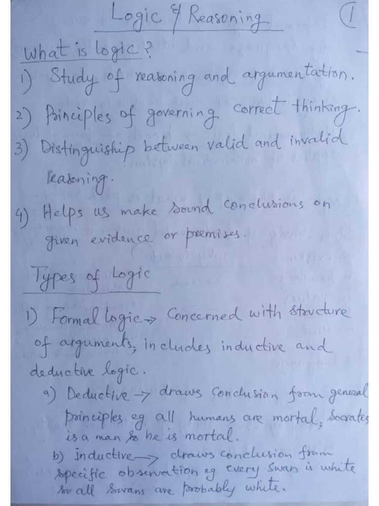 Logic and Reasoning.... | PDF