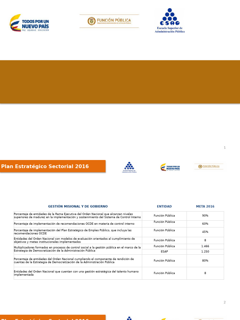 Plan Estratégico Sectorial Metas 2016 | PDF | Planificación estratégica ...