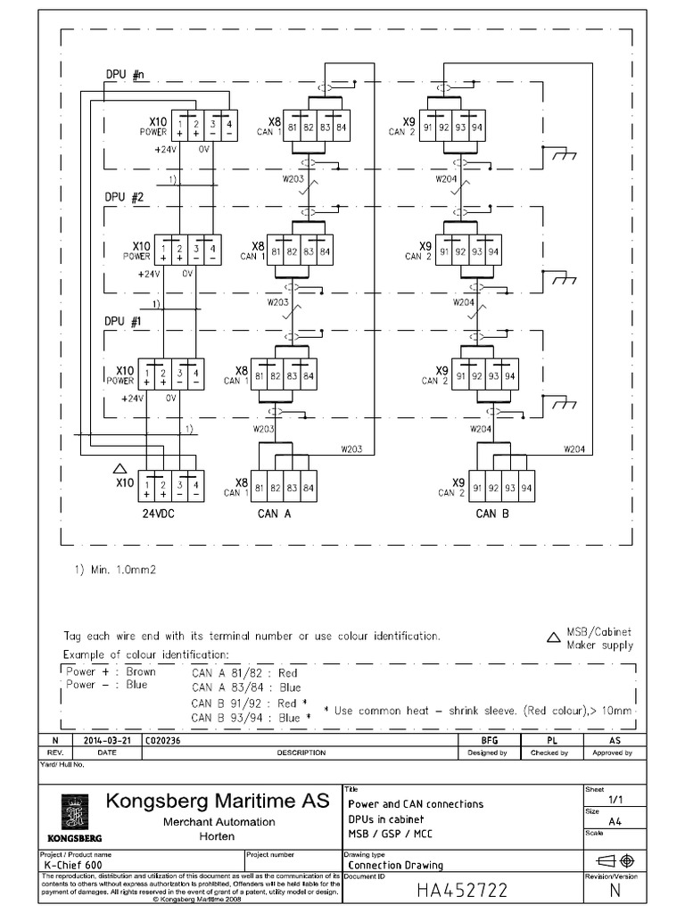 MJ-WH-045 Power and CAN Connections DPUs in Cabinet MSB-GSP-MCC | PDF