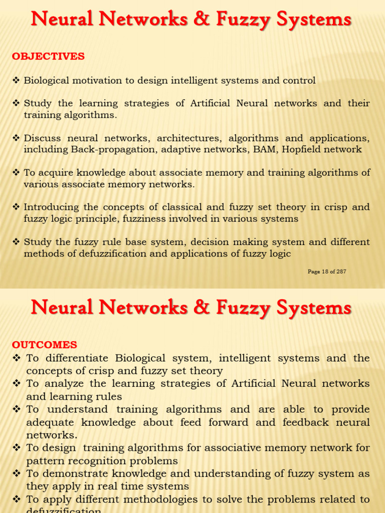 Neural Networks & Fuzzy Systems | PDF | Fuzzy Logic | Artificial Intelligence
