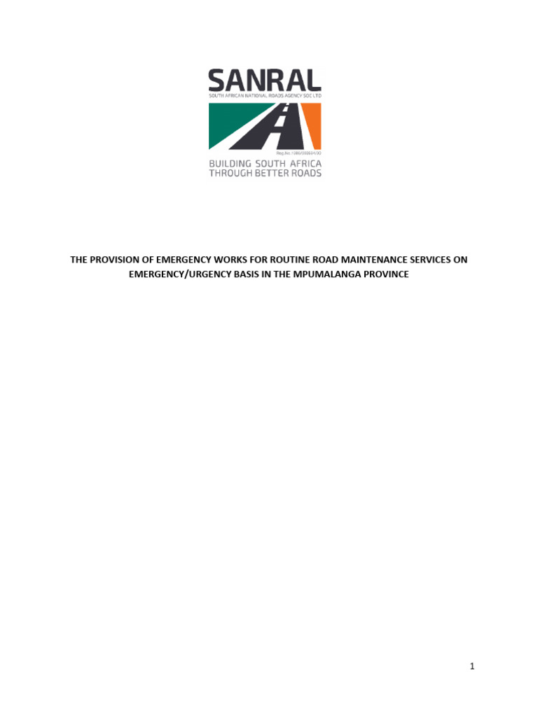 SANRAL Supplier Registration Guide | PDF