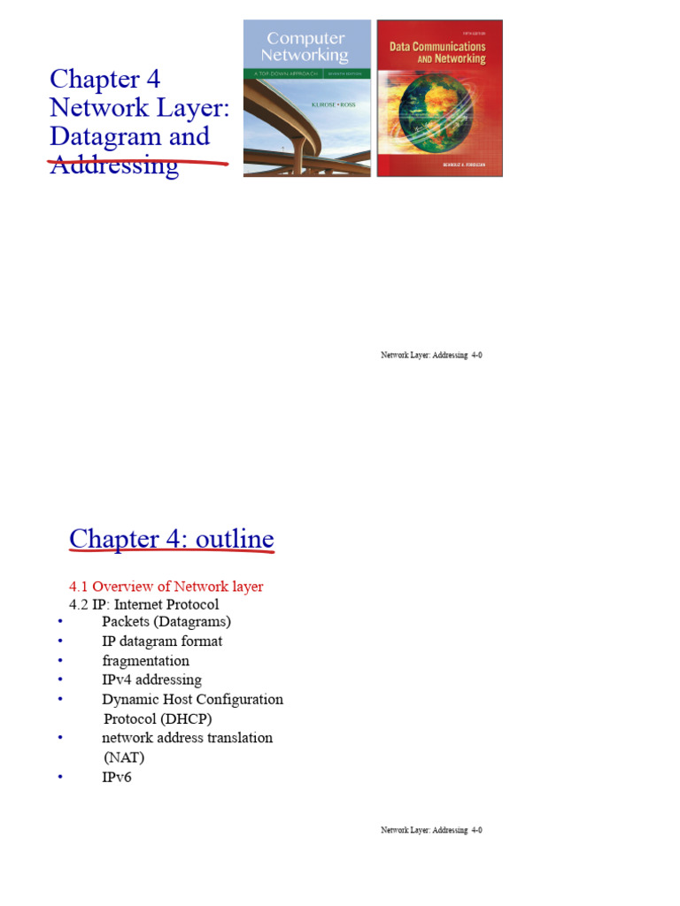 Chapter - 4 Network Layer-IP Datagram and Addressing | PDF | Internet Protocols | I Pv6
