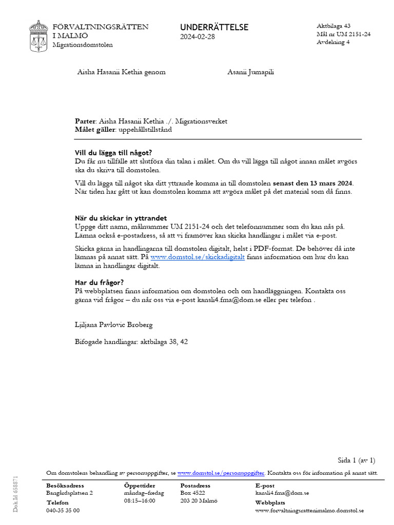 Malmö FRM UM 2151-24 Aktbil 43 | PDF