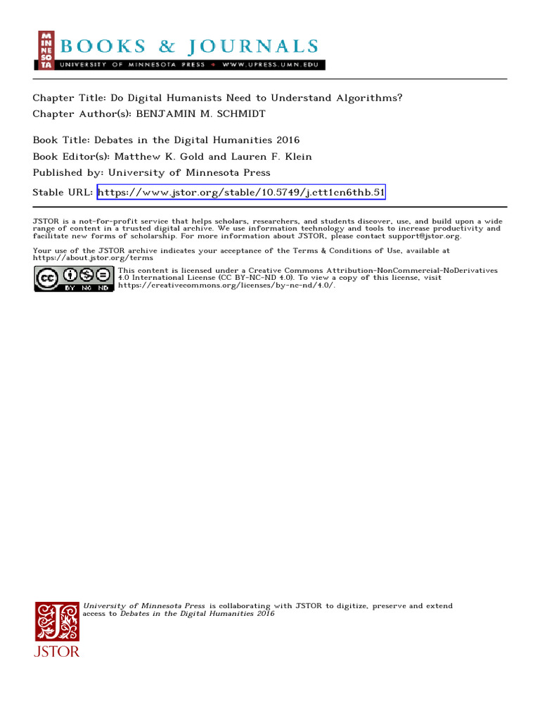 Do Digital Humanists Need to Understand Algorithms? | PDF | Filter (Signal Processing) | Fourier ...
