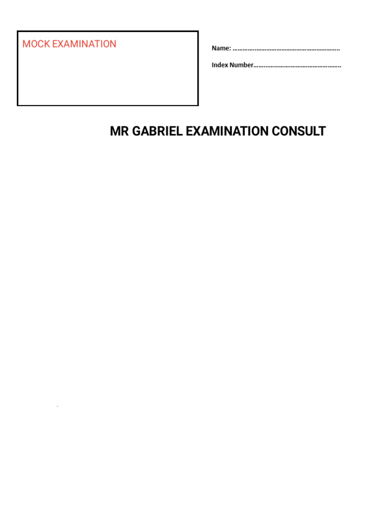 Social Studies - Bece 2021 Mock Questions | PDF | Ghana