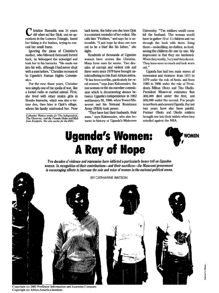 Uganda's Women: A Ray of Hope | PDF