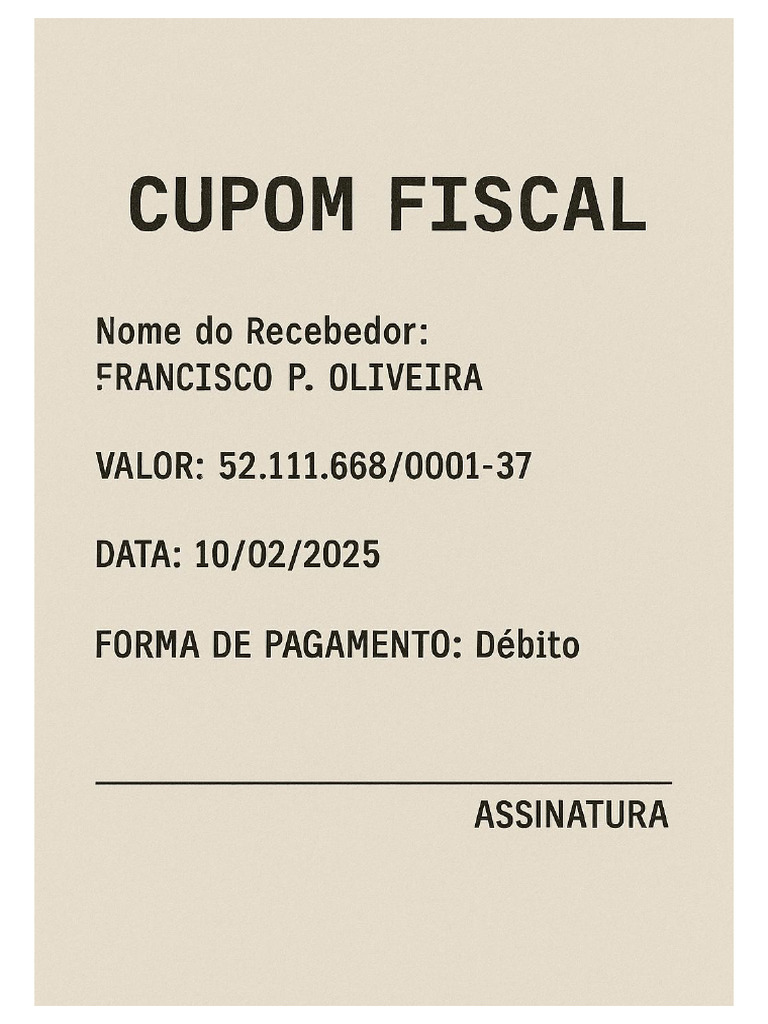 Recibo Uber Com Pagamento em Dinheiro (1) - 5 | PDF