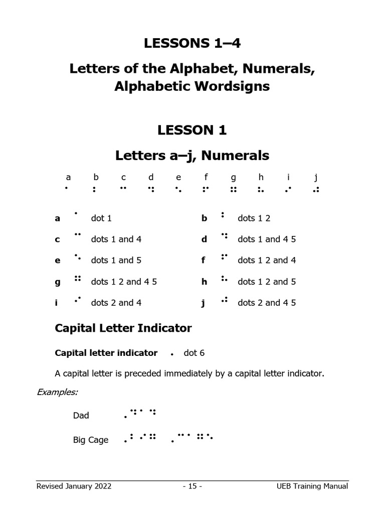 Ueb Training Manual Lesson1 | PDF | Letter Case | Graphemes