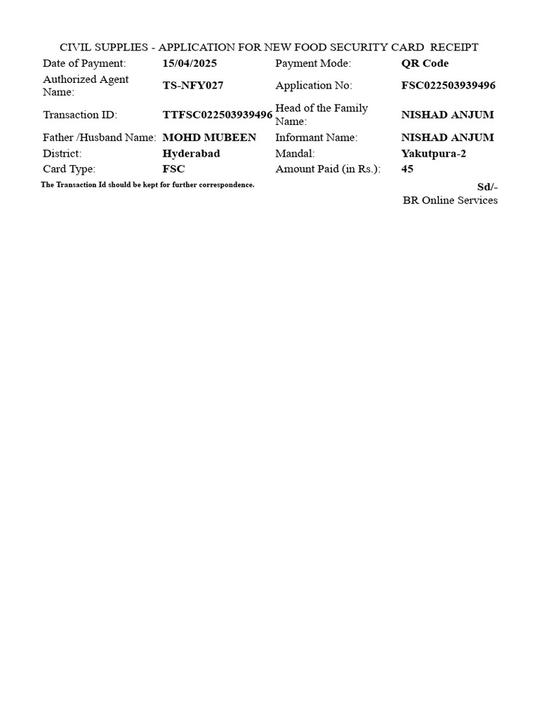 Nishad Anjum Slip | PDF