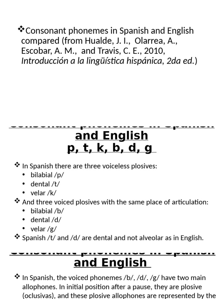 English_and_Spanish_Consonants | PDF | Consonant | Phoneme