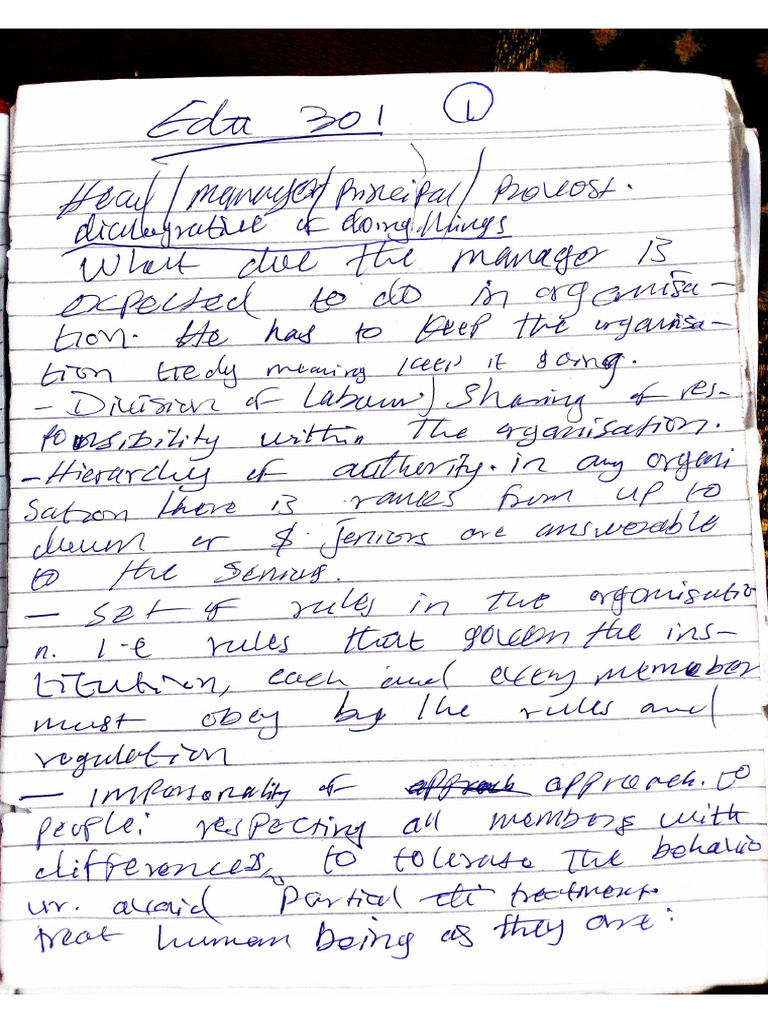 EDA 301 Note by Idris Goni | PDF