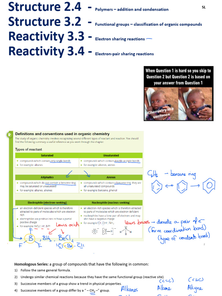 Reactivity 3.3 (part 1 SL) | PDF | Alkene | Alkane