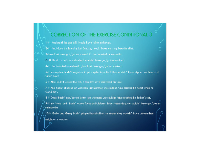 Conditional 3 Correction | PDF