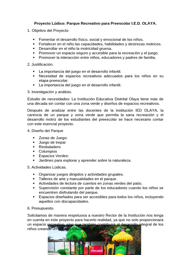 Proyecto Lúdico | PDF