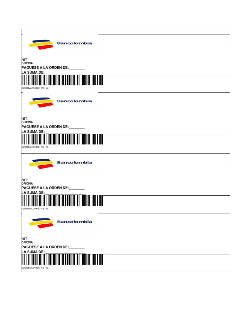 Formulario de Cheques y Pagos | PDF