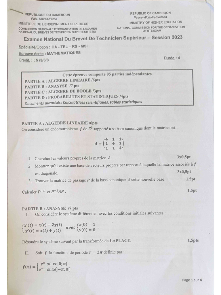 Maths 23 | PDF