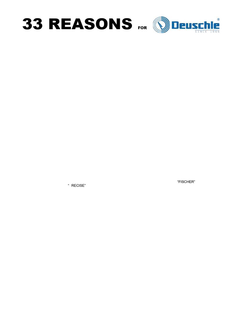 33 Reasons For Deuschle | PDF
