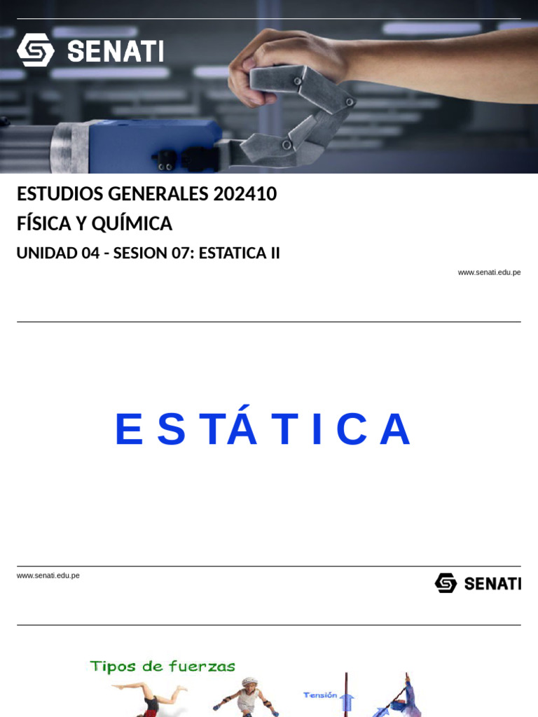 Sesion 07 Unidad 04 Estatica | PDF | Fricción | Fuerza