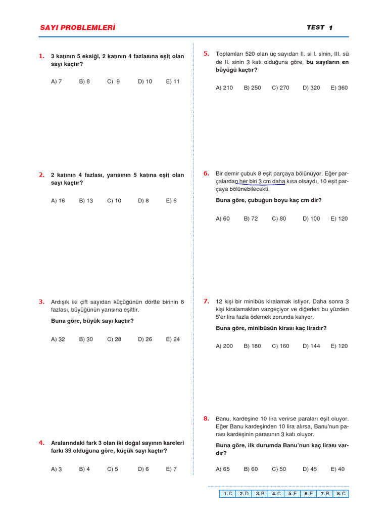 Sayı Problemleri Extrem | PDF