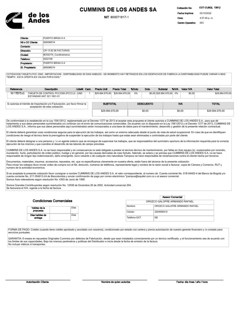 Tarjeta PCC | PDF