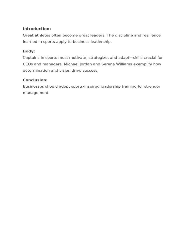 Sports-Inspired Leadership Lessons | PDF