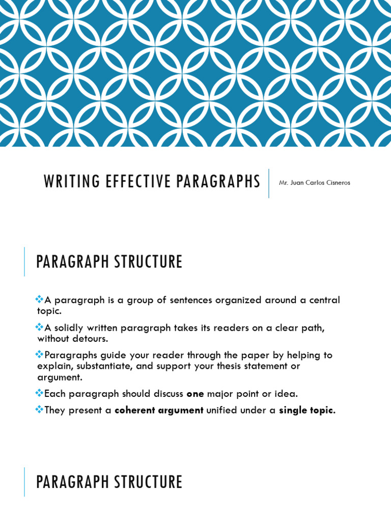 Writing Effective Paragraphs | PDF | Paragraph | Evidence
