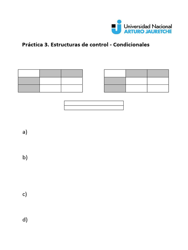 TP3 Condicionales Tamaño 22 | PDF | Flujo de control