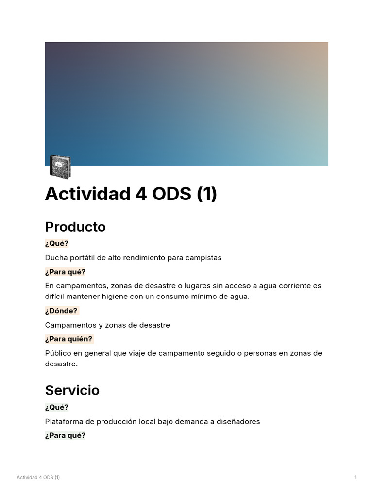 Actividad 4 ODS | PDF