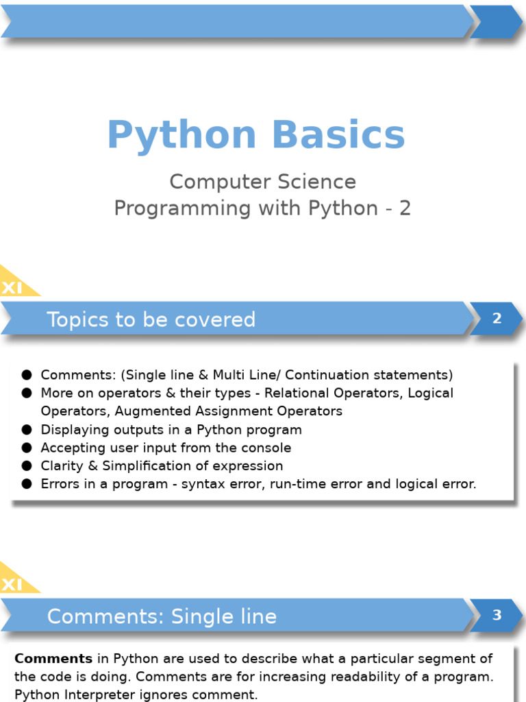 004 - 14-05-2020 XI-Python Basics - Programming #2 | PDF | Parameter (Computer Programming ...