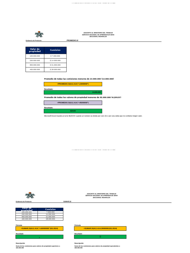 2 Funciones Basicas de Excel Contar Franja 1 | PDF