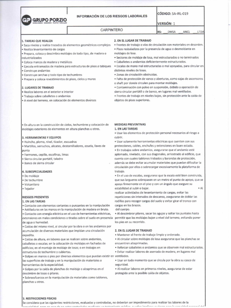 Carpintero Cesar Moris O. | PDF