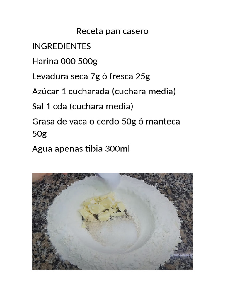 Receta fácil de pan casero | PDF