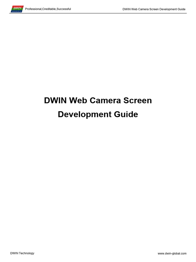 DWIN Web Camera Screen Application Development Guide - V1.01 | PDF ...