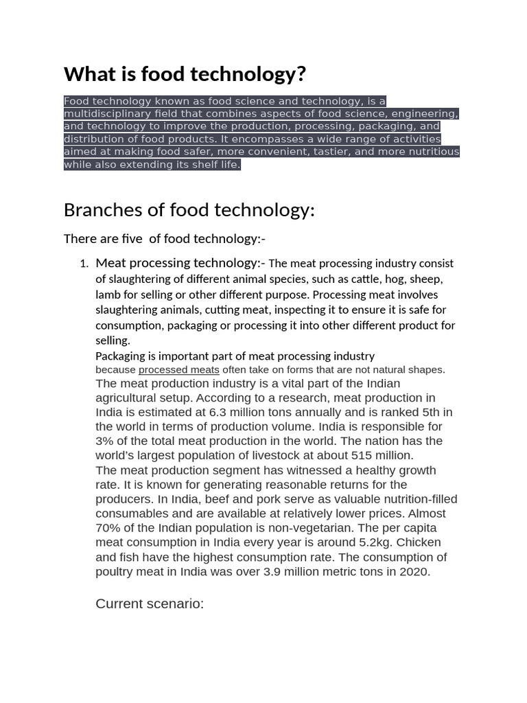 basic principle of food technology (1) | PDF | Meat | Vegetables