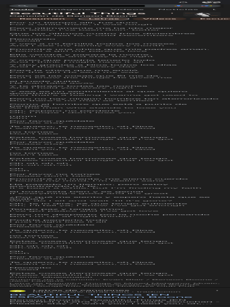 Letra de La Cancion Beautiful Things Benson Boone - Buscar Con Google ...