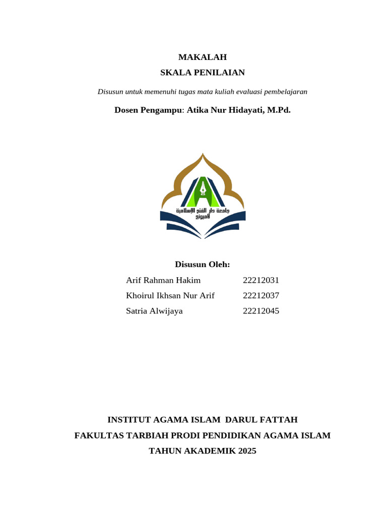 Definisi dan Jenis Skala Penilaian | PDF