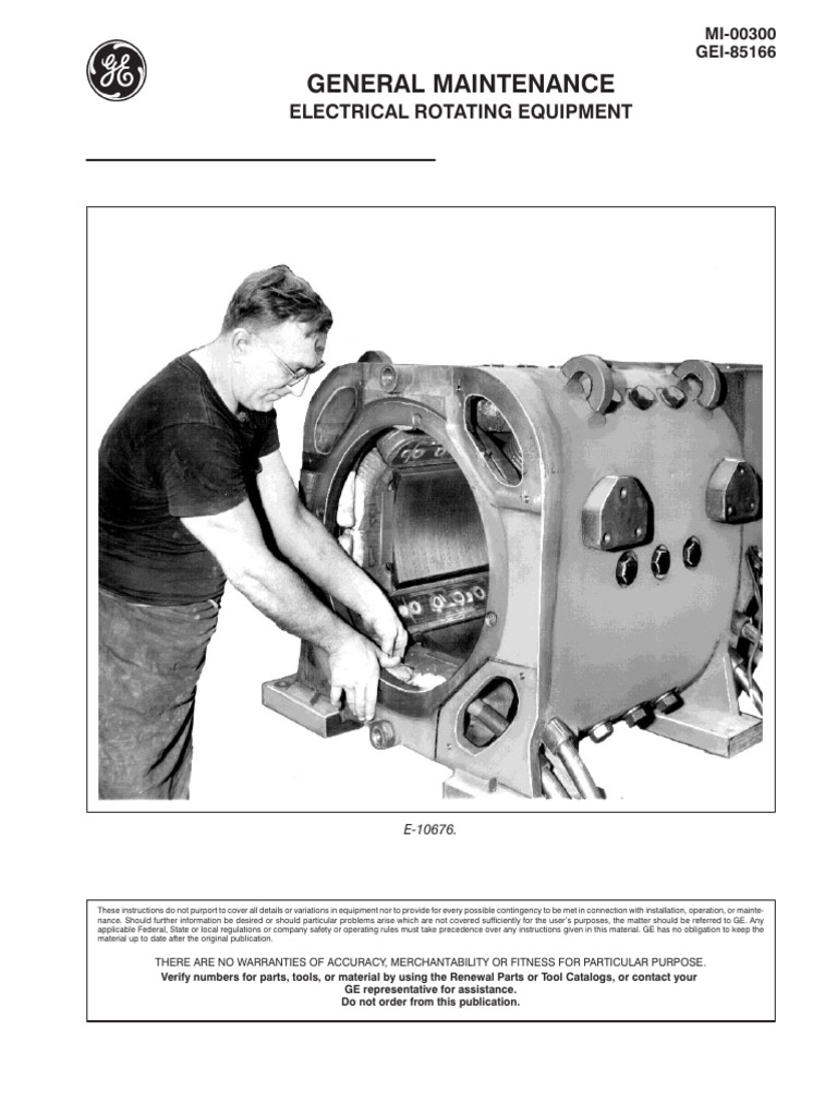 62 GEI - 85166 General Maintenance of Rotating Apparatus | PDF ...
