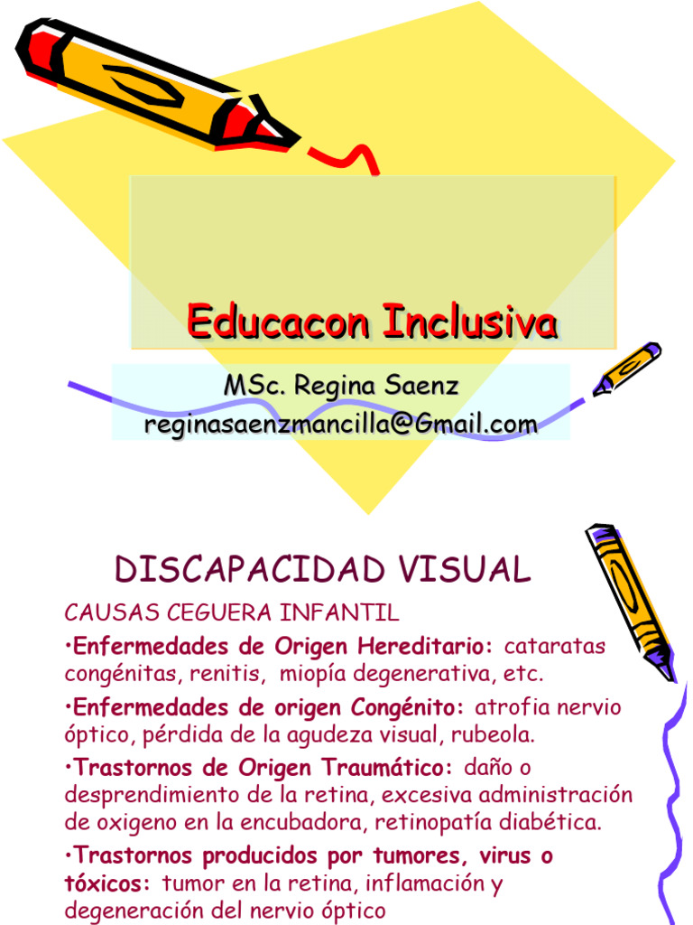 Educación Inclusiva para Niños Ciegos | PDF | Discapacidad visual ...