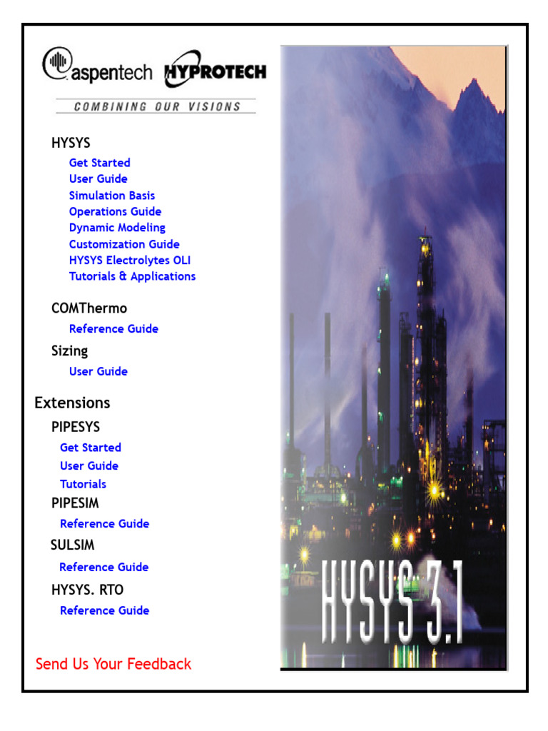 HYSYS 3.1 Menu | PDF
