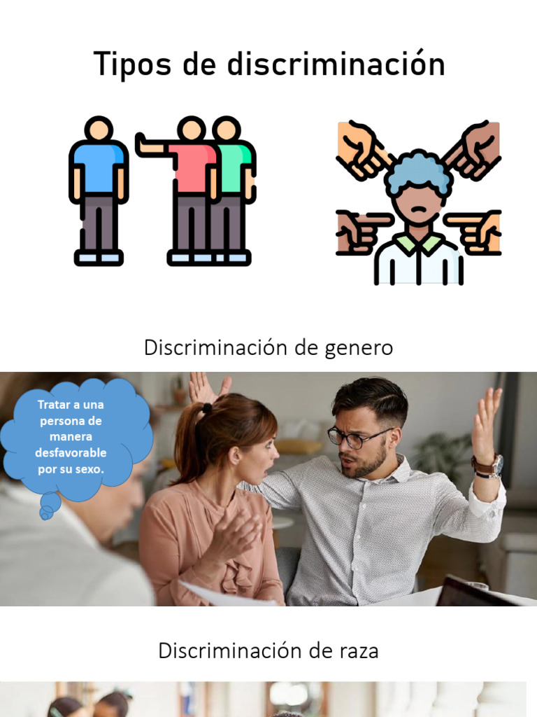 Tipos De Discriminación Pdf