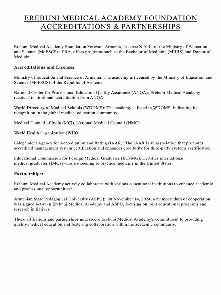 Accreditations & Partnerships | PDF