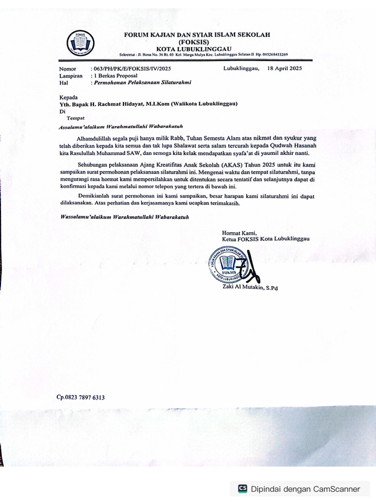 Surat Audiensi AKAS 2025 | PDF