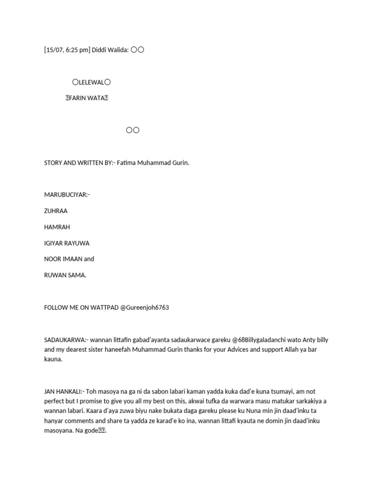 LELEWAL (Farin Wata) | PDF