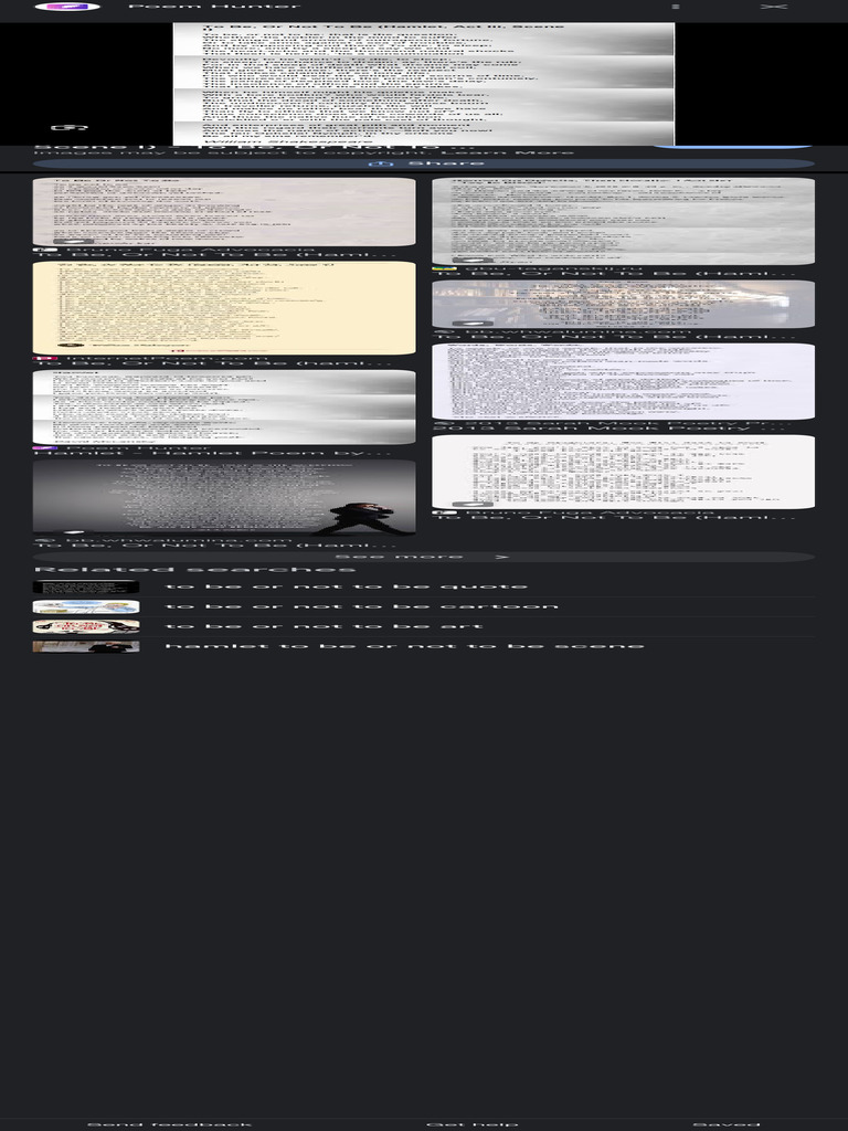 To Be, or Not To Be (Hamlet, Act III, Scene I) Poem by William - Google ...