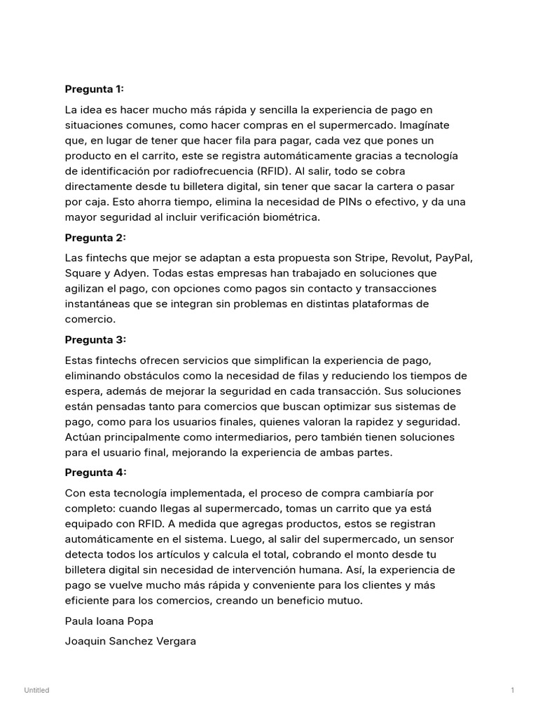 Preguntas Proyecto Tema 4 Joaquín | PDF | Identificación de frecuencia de radio | Supermercado