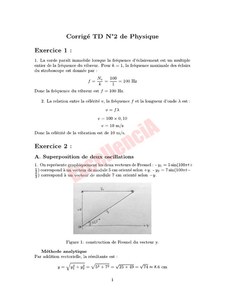 Cor TD2 Phy Tle vf | PDF