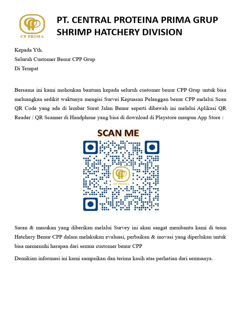 SURAT PENGANTAR SURVEY (1) | PDF