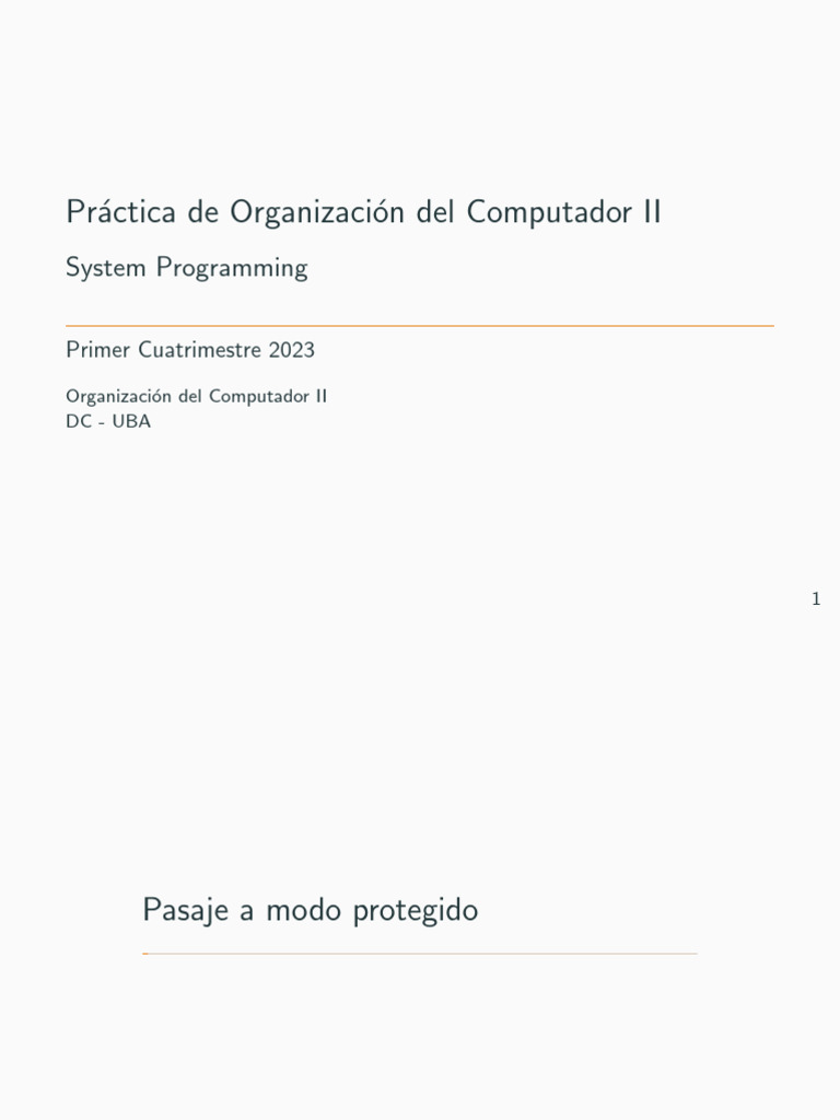 PR Actica de Organizaci On Del Computador II: System Programming | PDF ...