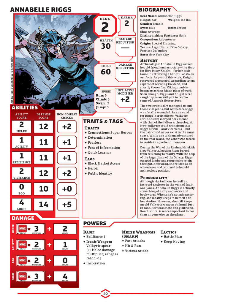 MMRPG-Character Profiles-Deadpool Role Plays The Marvel Universe | PDF